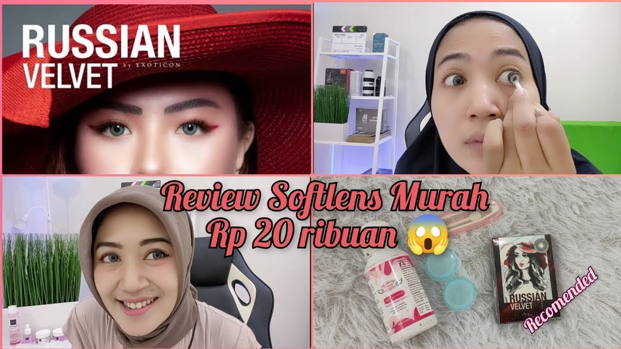 Review Softlens Russian Velvet by Exoticon ll How to use softlens ll ...