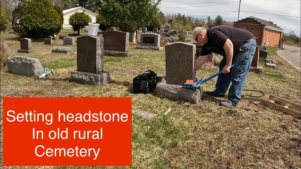 In the cemetery again (Placing a headstone at the grave) - YouTube