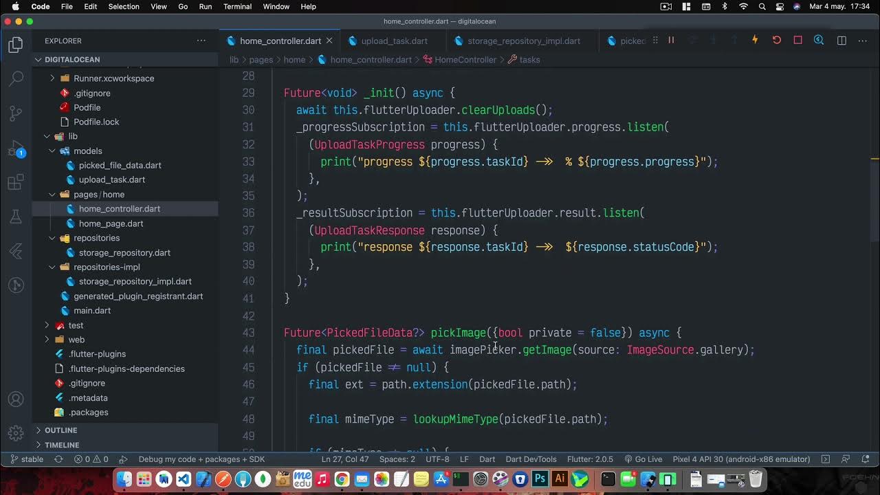 Flutter - DigitalOcean Spaces - 10 (visualizando el progreso de carga ...