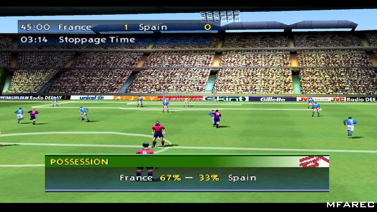 FIFA 2000 Gameplay Friendly Match (PlayStation) - YouTube