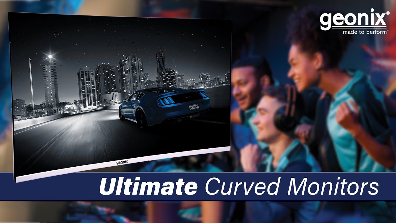 Geonix 32" & 27" Ultimate Curved Monitors Full Details - YouTube