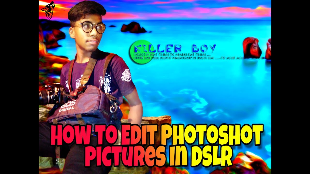 how to edit photoshoot picture in DSLR - YouTube