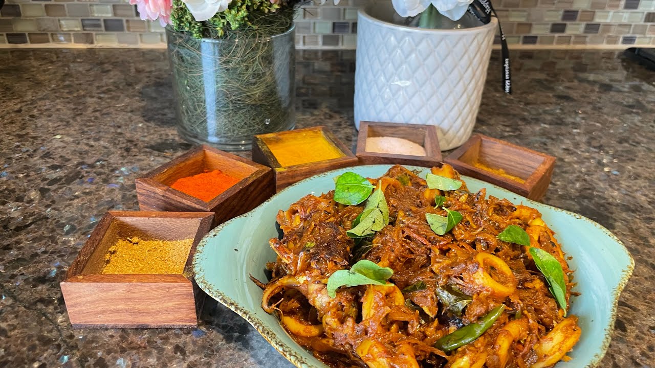 Nadan Squid Dry Fry - YouTube