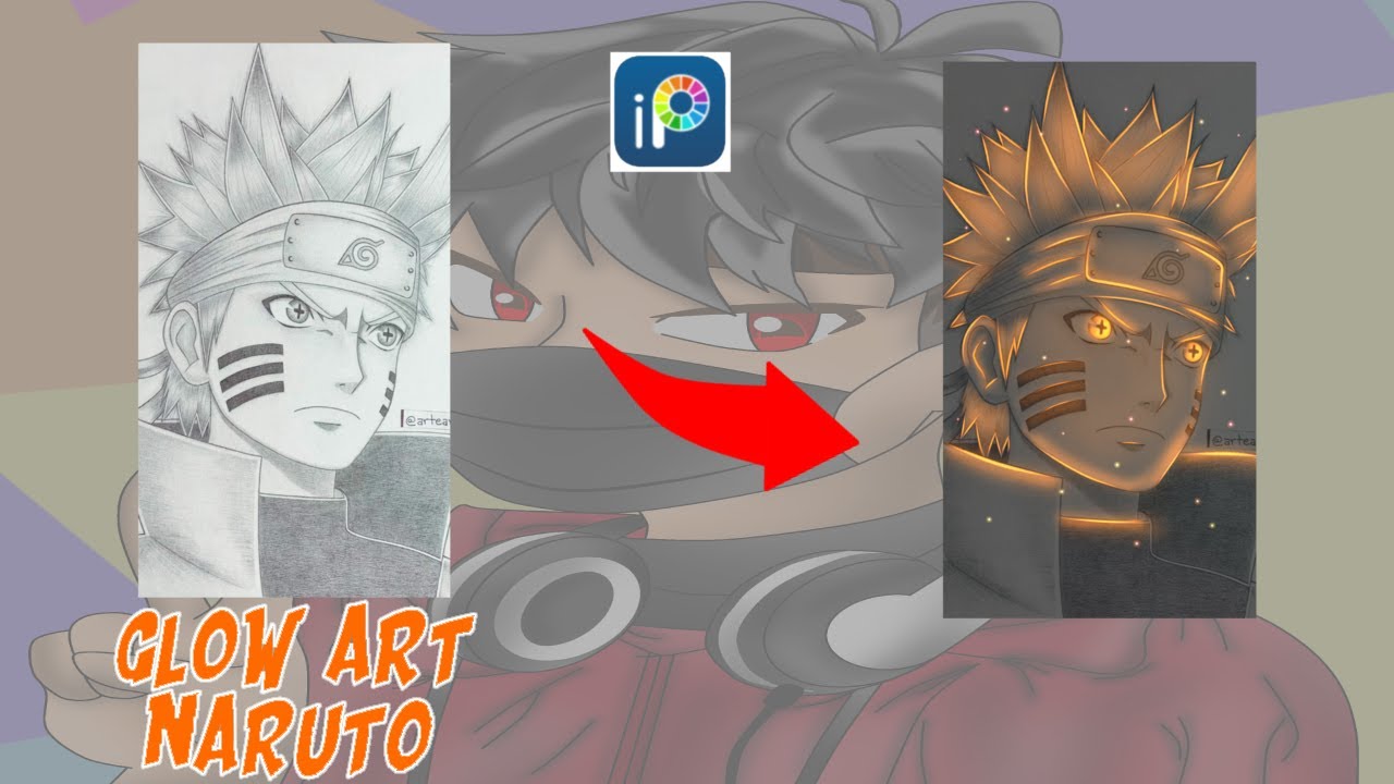 Proses Pembuatan glow art di IbisPaint X | naruto di android - YouTube