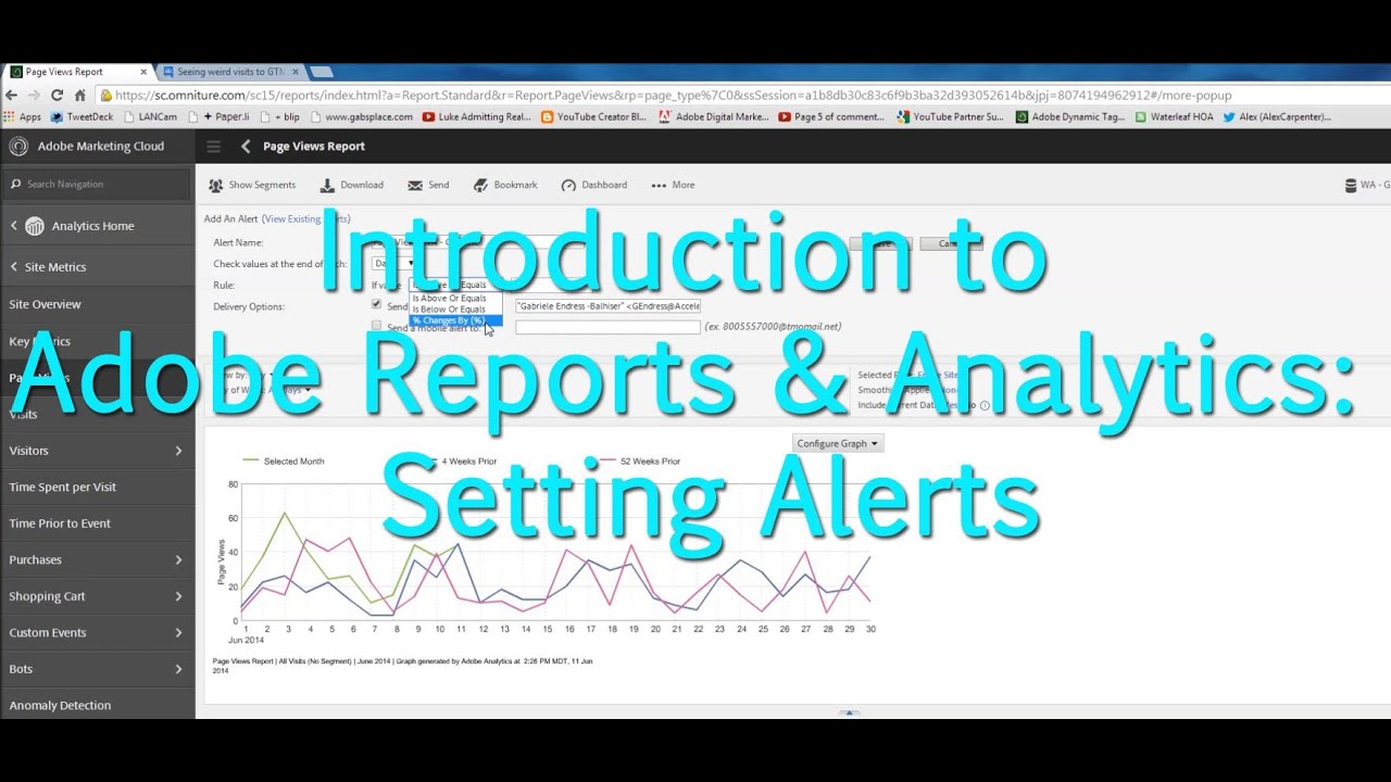 [Tutorial] Adobe Analytics - Setting Alerts - YouTube