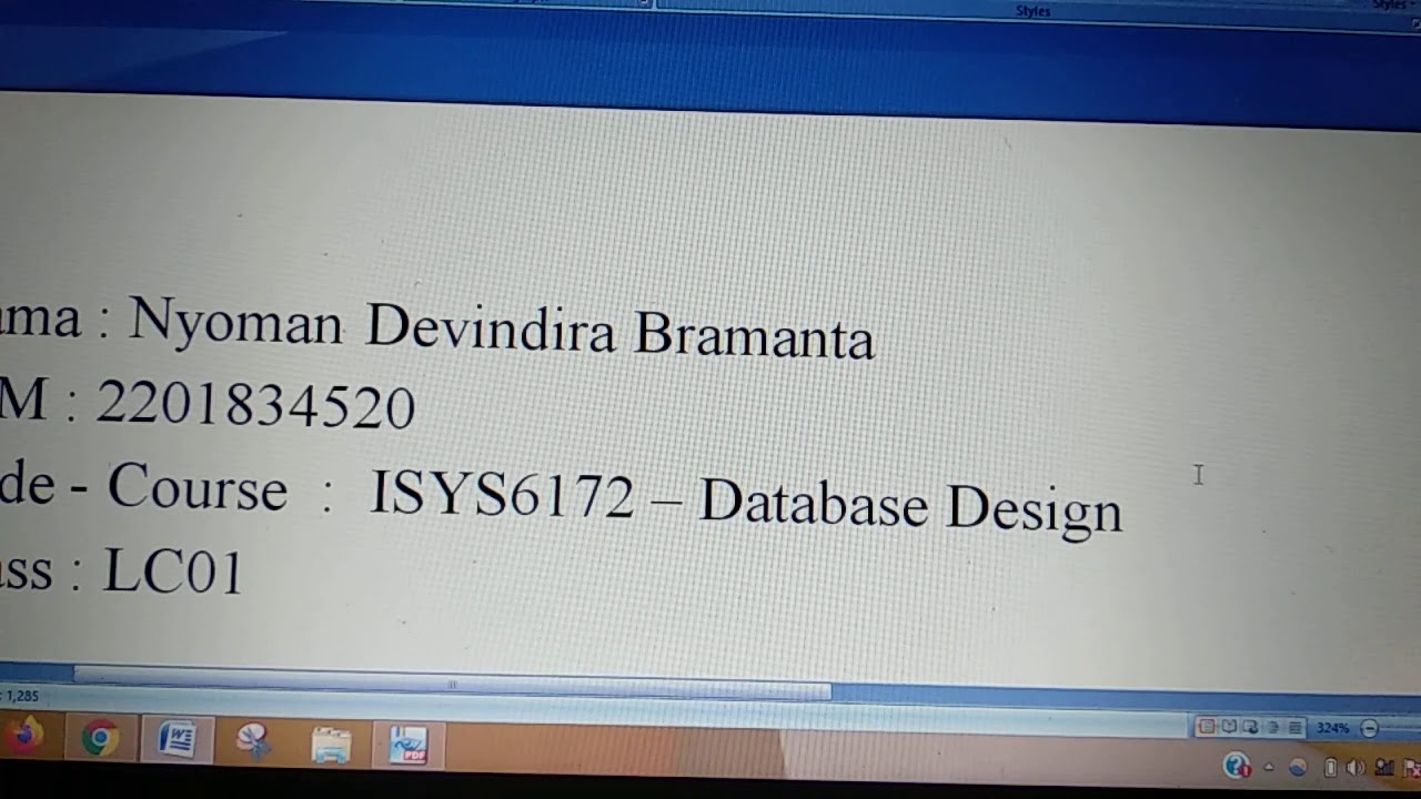 Penjelasan Singkat Final Exam Database Design - YouTube