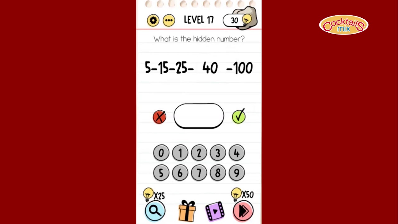 Brain Test Level 17 solution What is the hidden number - YouTube