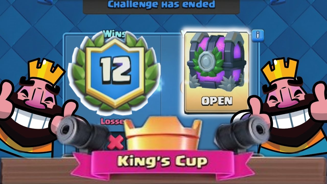 12 WINS IN KING'S CUP! 1ST PLACE CHEST OPENING! Clash Royale | WHAT IS ...