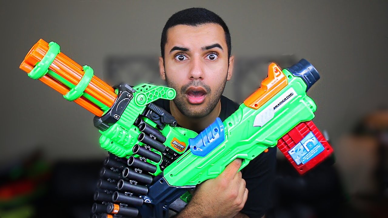 INSANE NERF GUN KNOCK OFF TRICKSHOTS!! *YOU WON'T BELIEVE IT* - YouTube
