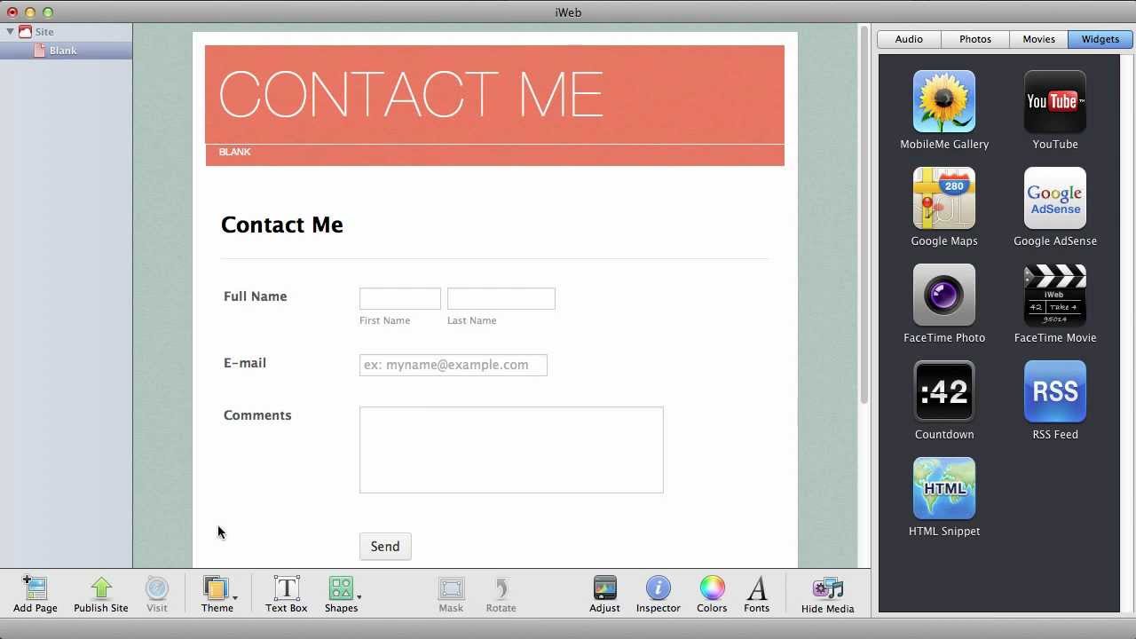 Adding Form To IWeb YouTube adding-form-to-iweb-youtube