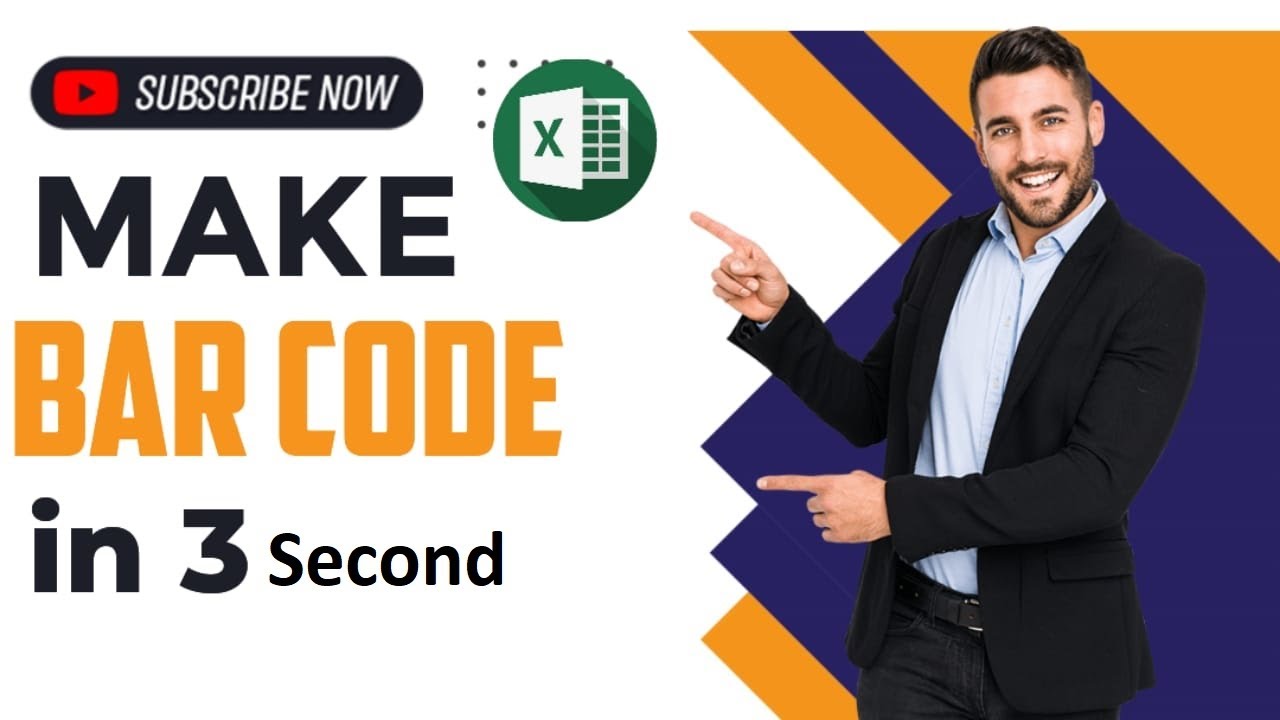 Part 7 Make Bar Code Only 3 Second Exceltutorials Excelfunctions Advancedexcel Youtube