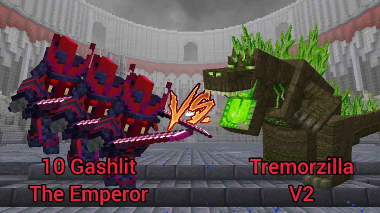 Minecraft Mobs Battle 10 Gashlit the Emperor VS Tremorzilla V2 #028 ...