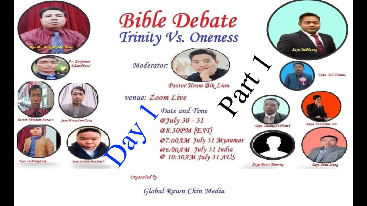 Trinity Vs Oneness Debate Part I (Global Rawn Chin) - YouTube