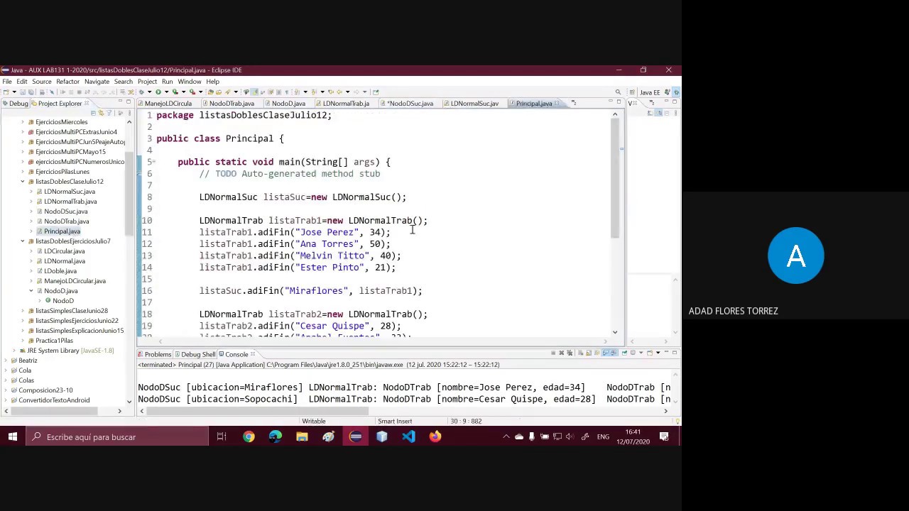 Clase Listas Dobles y Uso de JTable con Pilas en Netbeans | Julio 12 2020 - YouTube