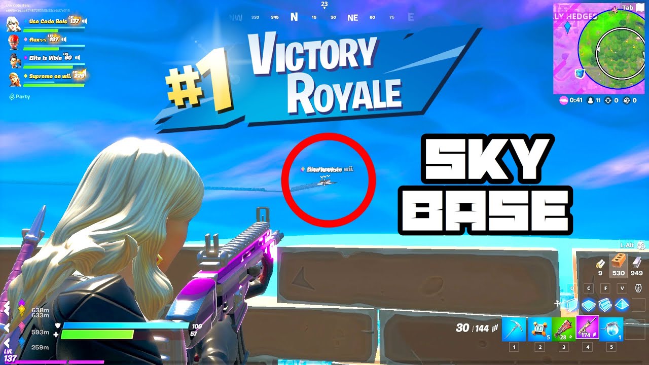 INSANE SKY BASE *WIN* CHAPTER 2 SEASON 2 (Fortnite Battle Royale) - YouTube