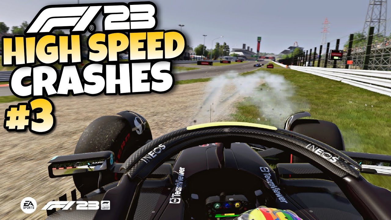 F1 23 HIGH SPEED CRASHES #3 - YouTube