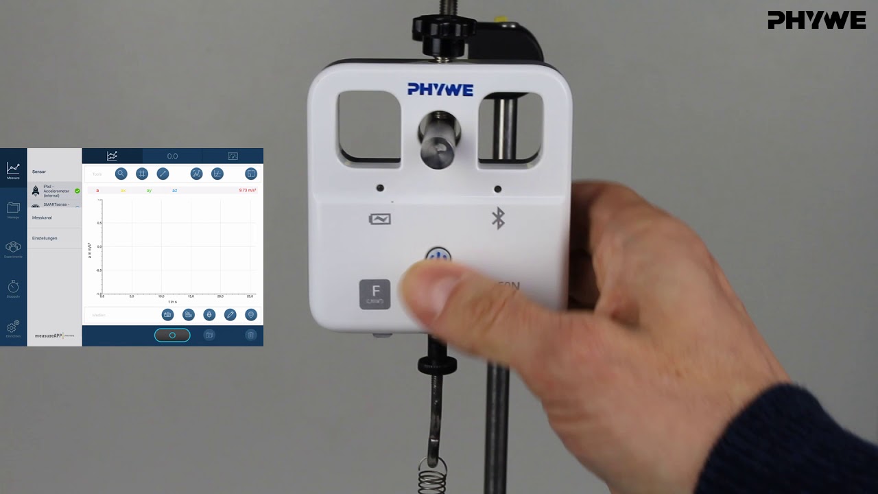 Schwingungen im Versuch mit dem Cobra SMARTsense Force Sensor von PHYWE - YouTube