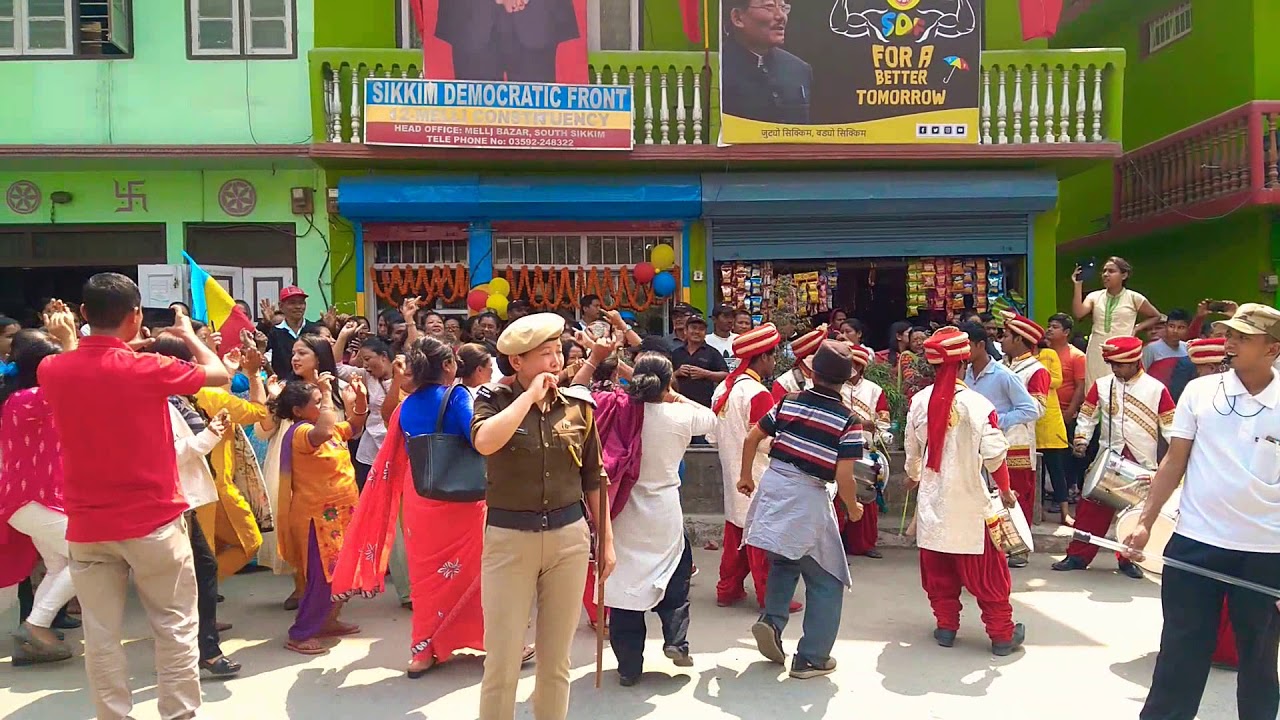 SDF party Candidate & public celebrate in Melli S.SIKKIM,18/3/19 - YouTube