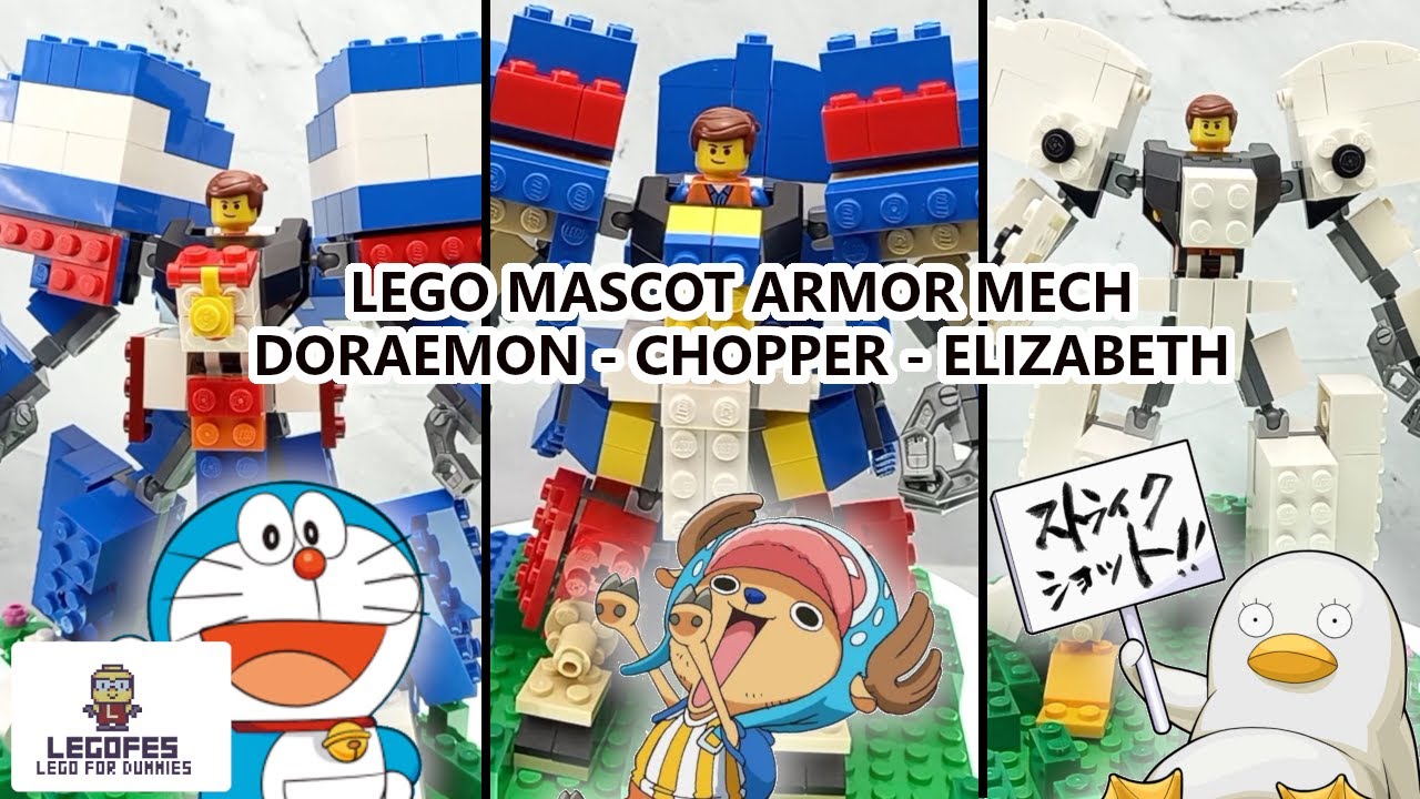 LEGO Mascot Armor Mech Compilation - Doraemon, Chopper, Elizabeth - YouTube
