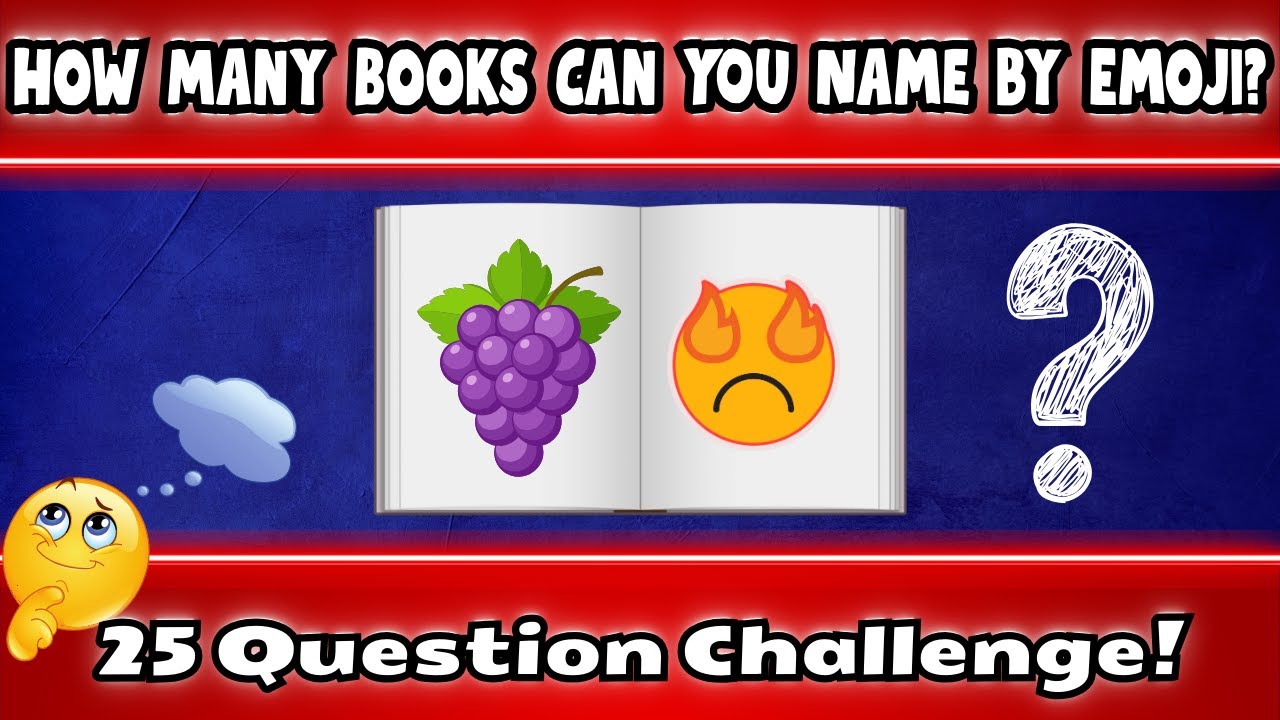 Can You Name the Book by Emoji? 📚🤔 | 25 Tricky Quiz Questions! - YouTube