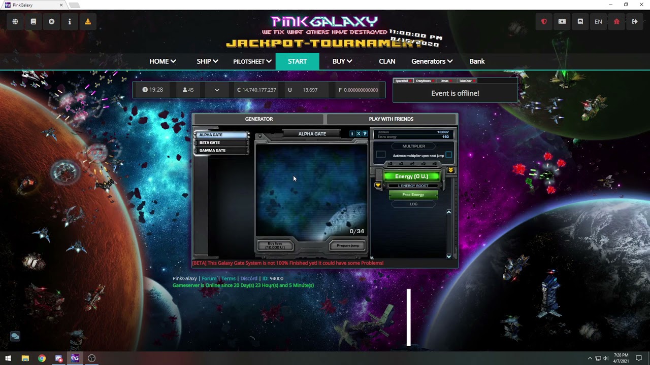 Pink Galaxy / Darkorbit private server 2021 - YouTube