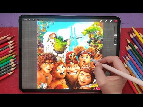 How to draw croods | the croods movie/asmr drawing - YouTube