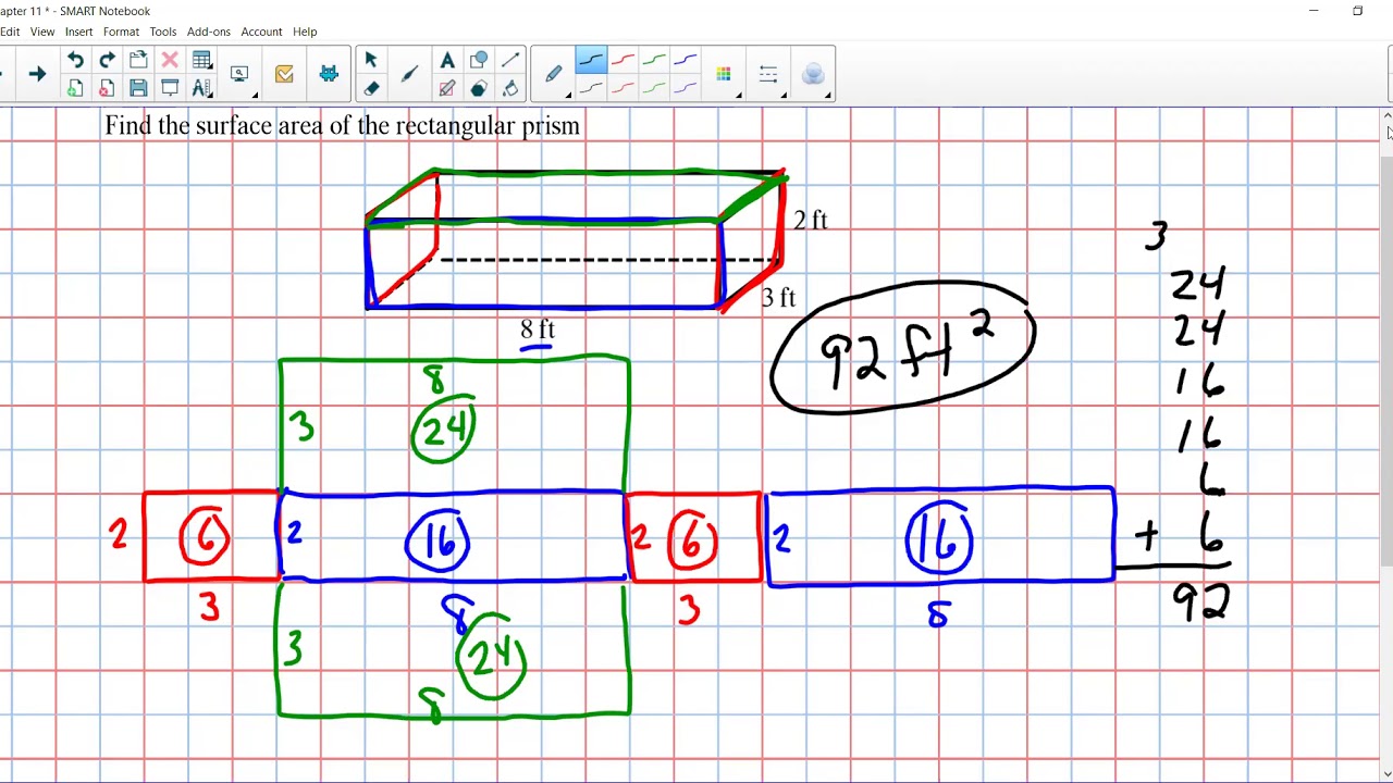 Surface Area and Nets - YouTube