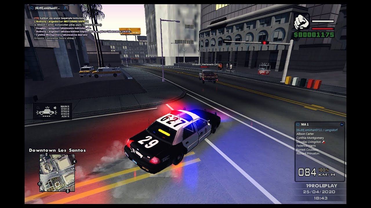 SAMP - 19 ROLEPLAY // LOS SANTOS POLICE DEPARTMENT // POLICE PURSUIT ...