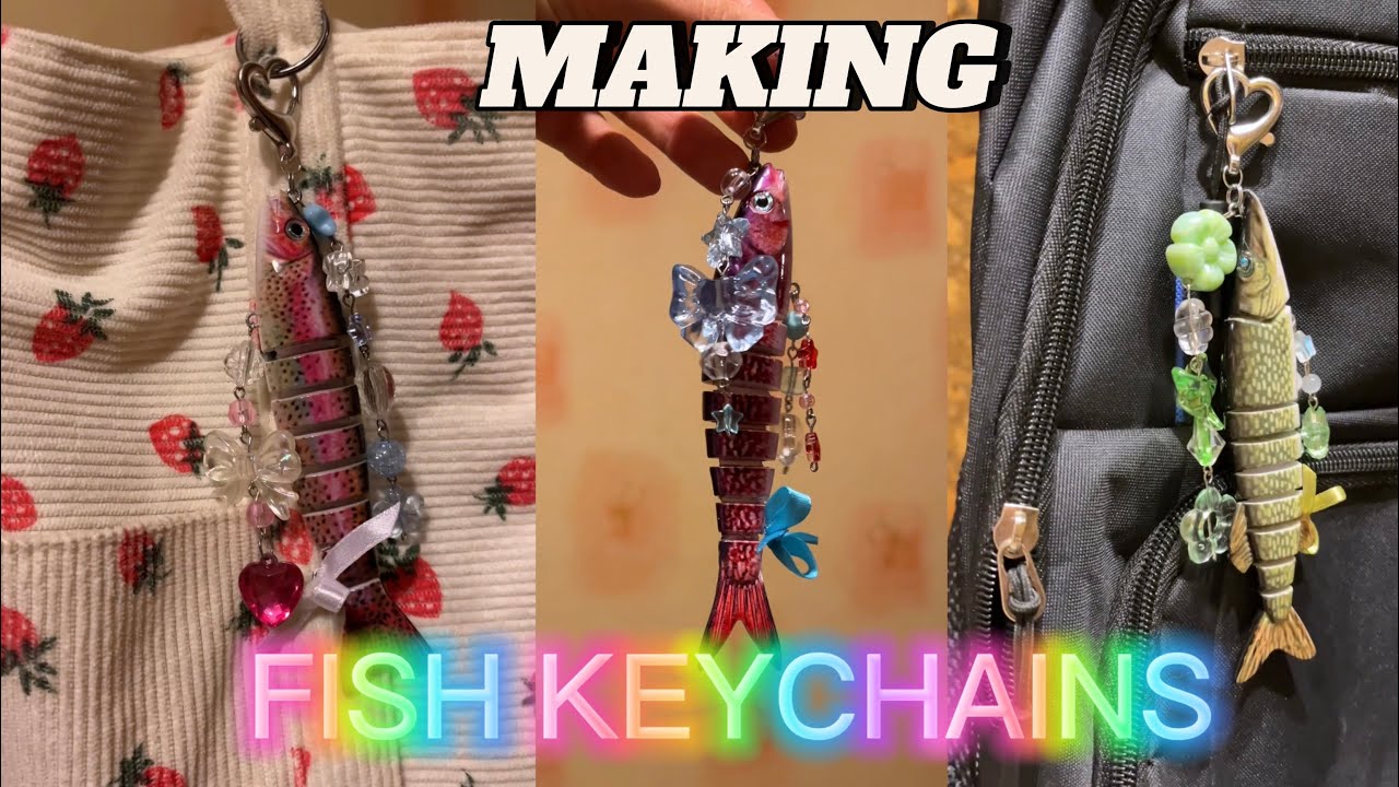 Fish keychains tutorial / Keychains from fishing lures - YouTube