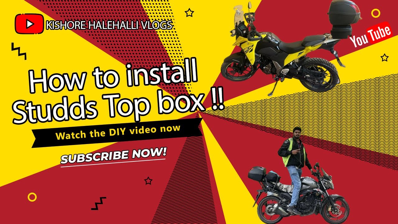 Suzuki Vstrom SX 250 - Studds Vault Box & Top box Installation | DYI ...