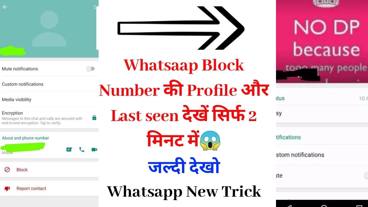 Whatsaap Block Contact ki Profile Aur Last seen Kaise Dekhein | How to ...