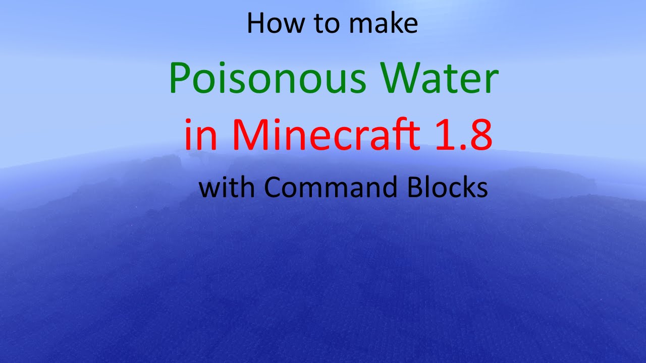 How to make Poisonous Water in Minecraft 1.8! - YouTube