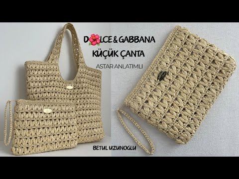 RAFYA İPTEN ÜNLÜ MARKA D🌺OLCE&GABBANA ÇANTA CÜZDANINI ÖRÜYORUZ