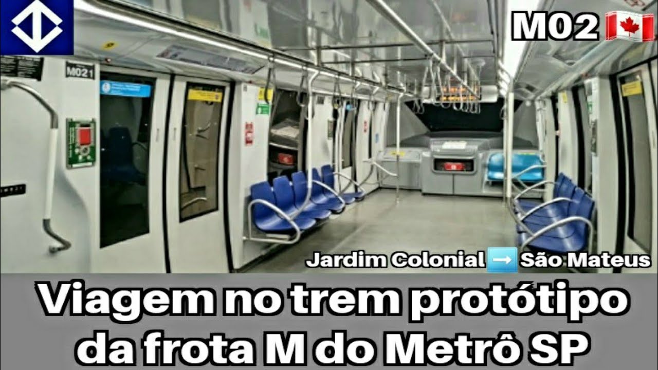 Metrô SP | Viagem no trem protótipo da frota M (M02) da linha 15-Prata ...