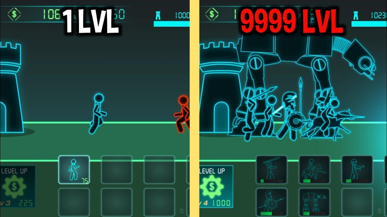MAX LEVEL in Stickman War Tower Defence Game - YouTube