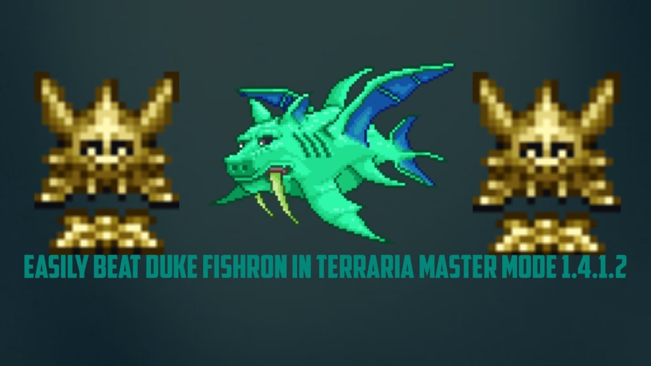 How to easily beat Duke Fishron in Terraria MASTER MODE 1.4.1.2 - YouTube