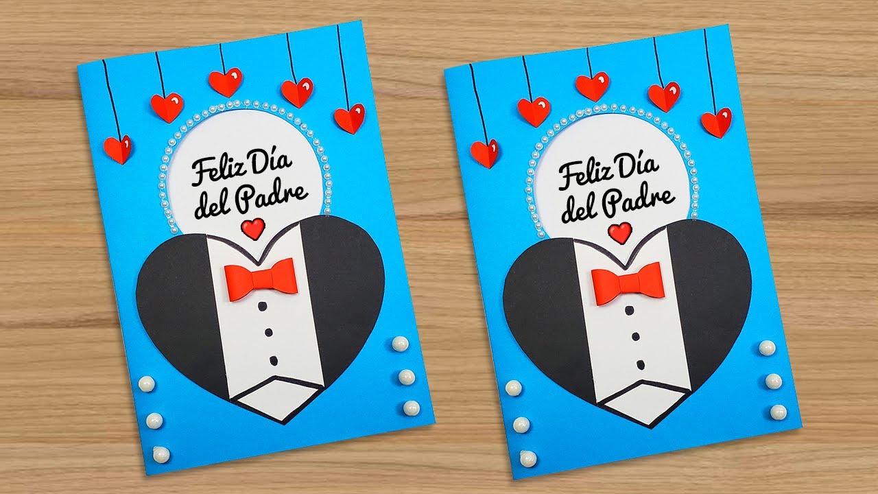 😍 ️Tarjeta para el día del padre🌼 Beautiful Father's day easy card 🥰 ...