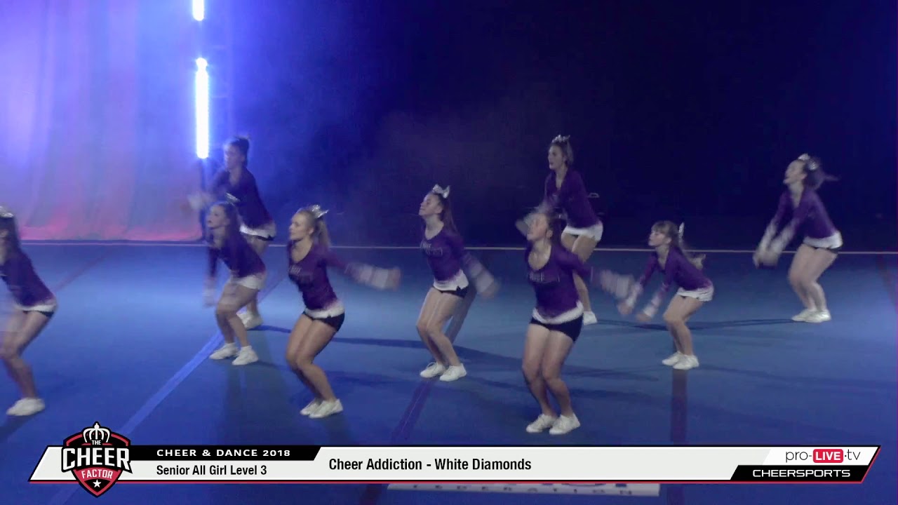 Cheer Addiction White Diamonds - YouTube