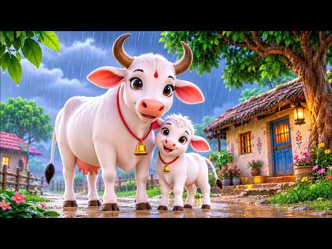 Gaiya Meri Gaiya Aur Barish | गैया मेरी गईया और बारिश | Cow With Rain Dance Song for Kids