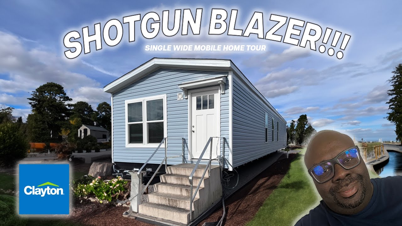 Shotgun style "Blazer" Single Wide Mobile Home Tour MODERN! Cozy 2 bed ...