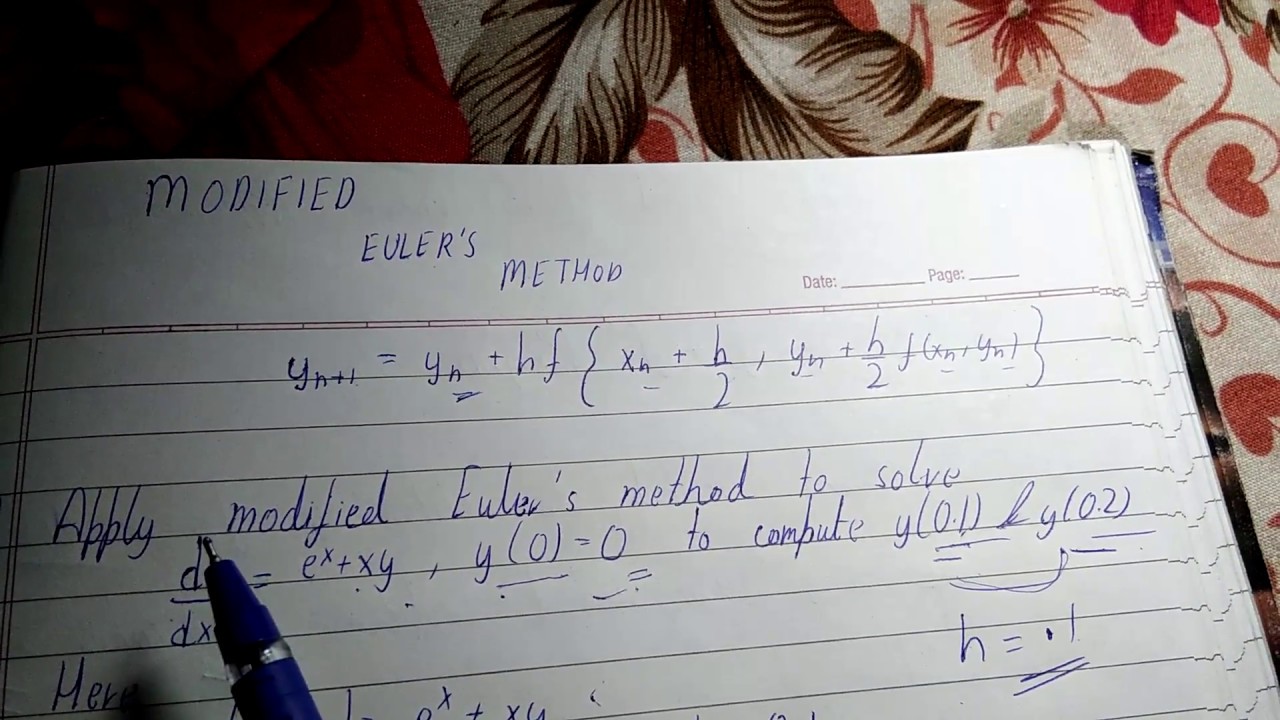 Modified euler's method - YouTube