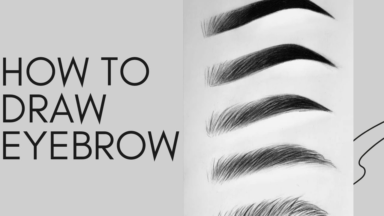 How to Draw realistic eyebrows | Step by step.. - YouTube
