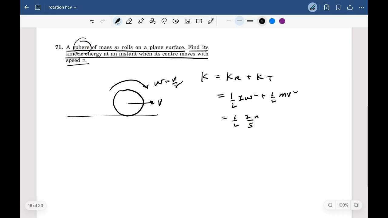 Q 71 Exercise Ch10 Rotation HCV - YouTube