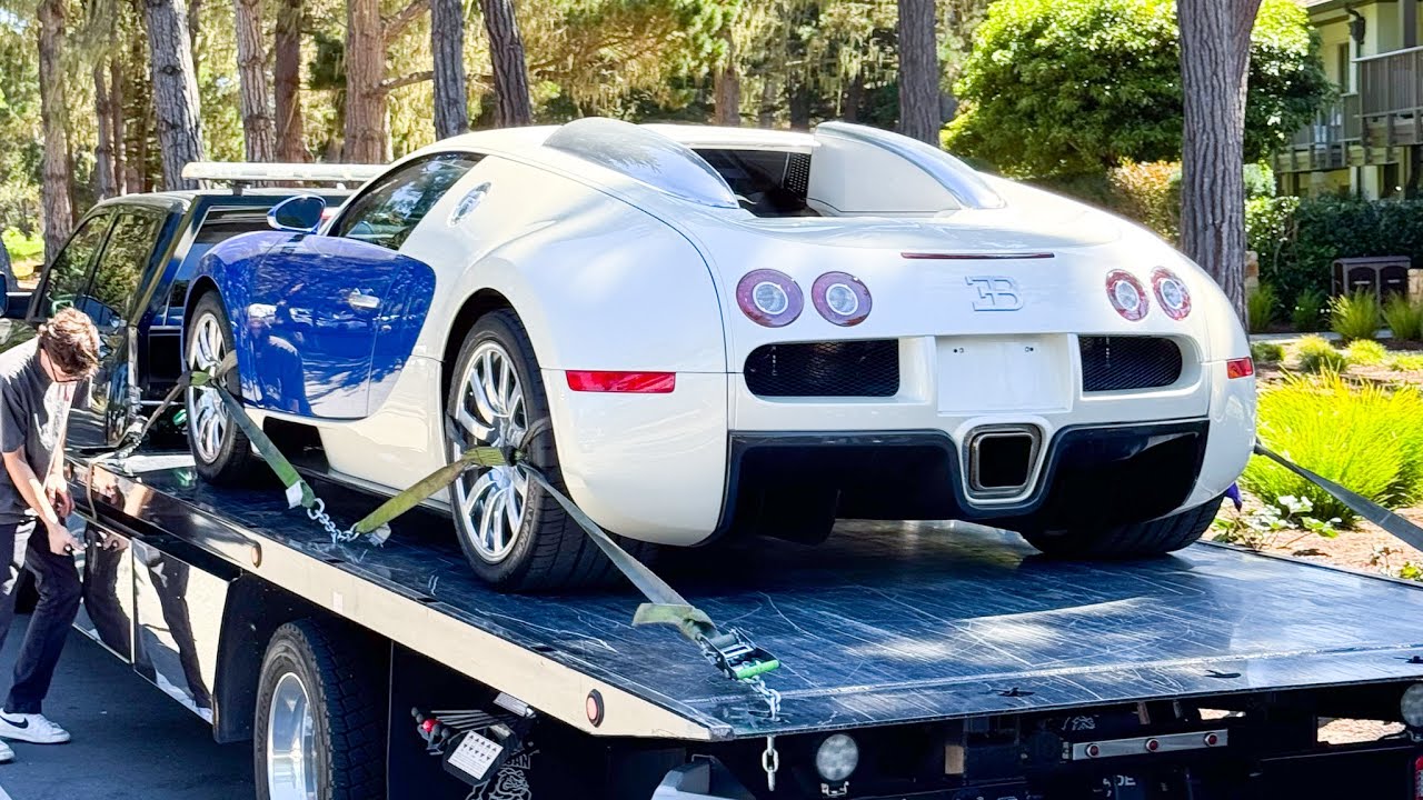 A VERY EXPENSIVE Tow Job | Bugatti Veyron (Monterey Car Week 2024 Part ...