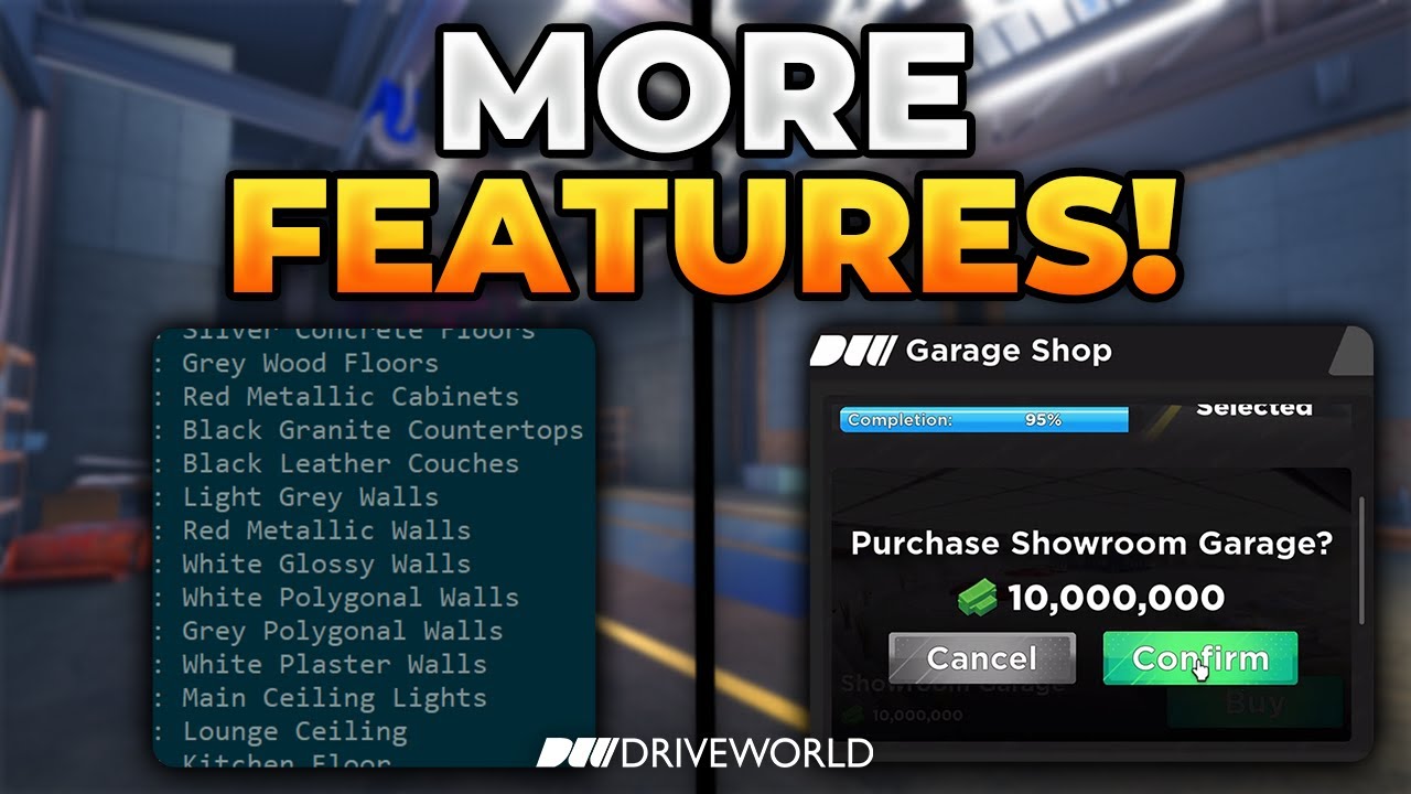 *MORE* Player Garage FEATURES Are Coming To Drive World! - Roblox - YouTube