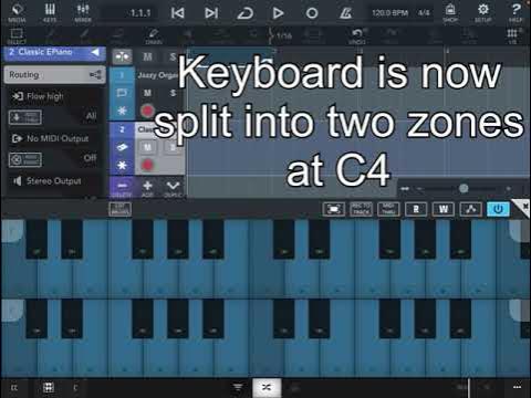 Cubasis split midi keyboard into zones with MidiFlow - YouTube