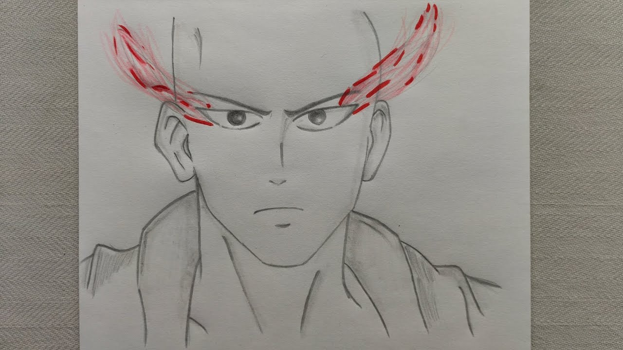 How to draw saitama evil face easy step by step tutorial || Akshat art ...