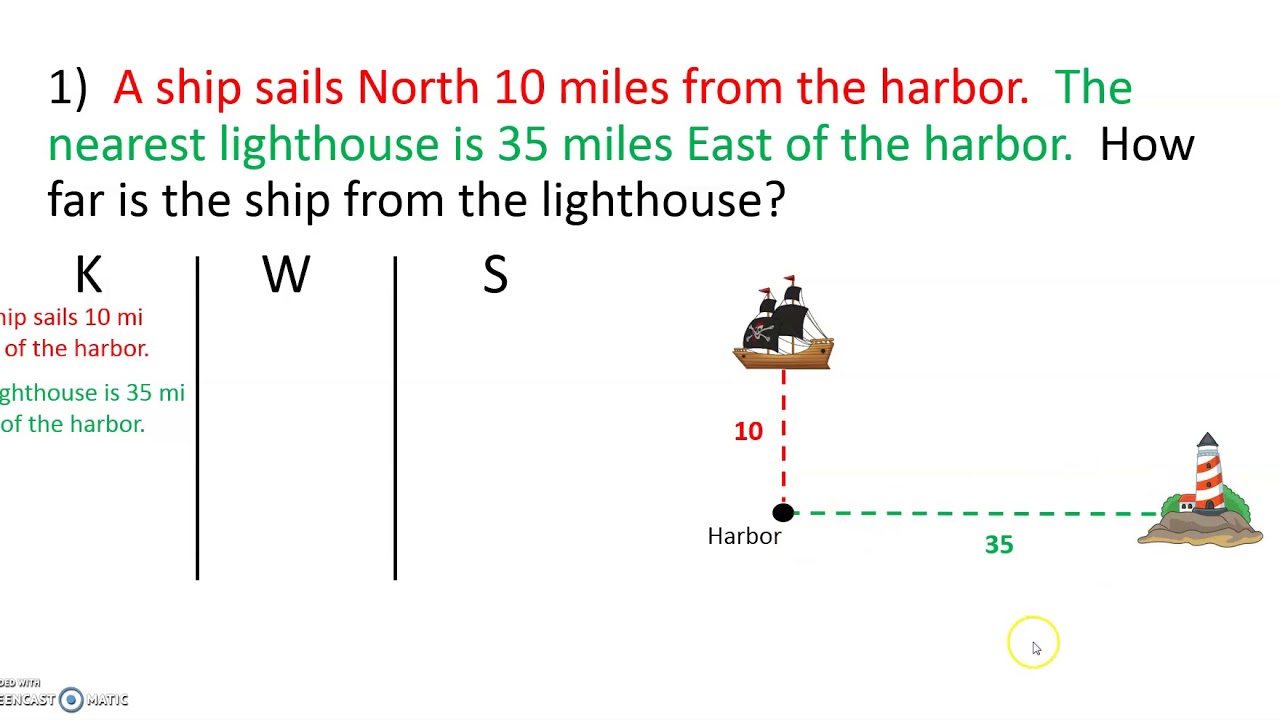Real World Pythagorean Theorem Example 1 YouTube Real World Pythagorean Theorem Example 1 YouTube