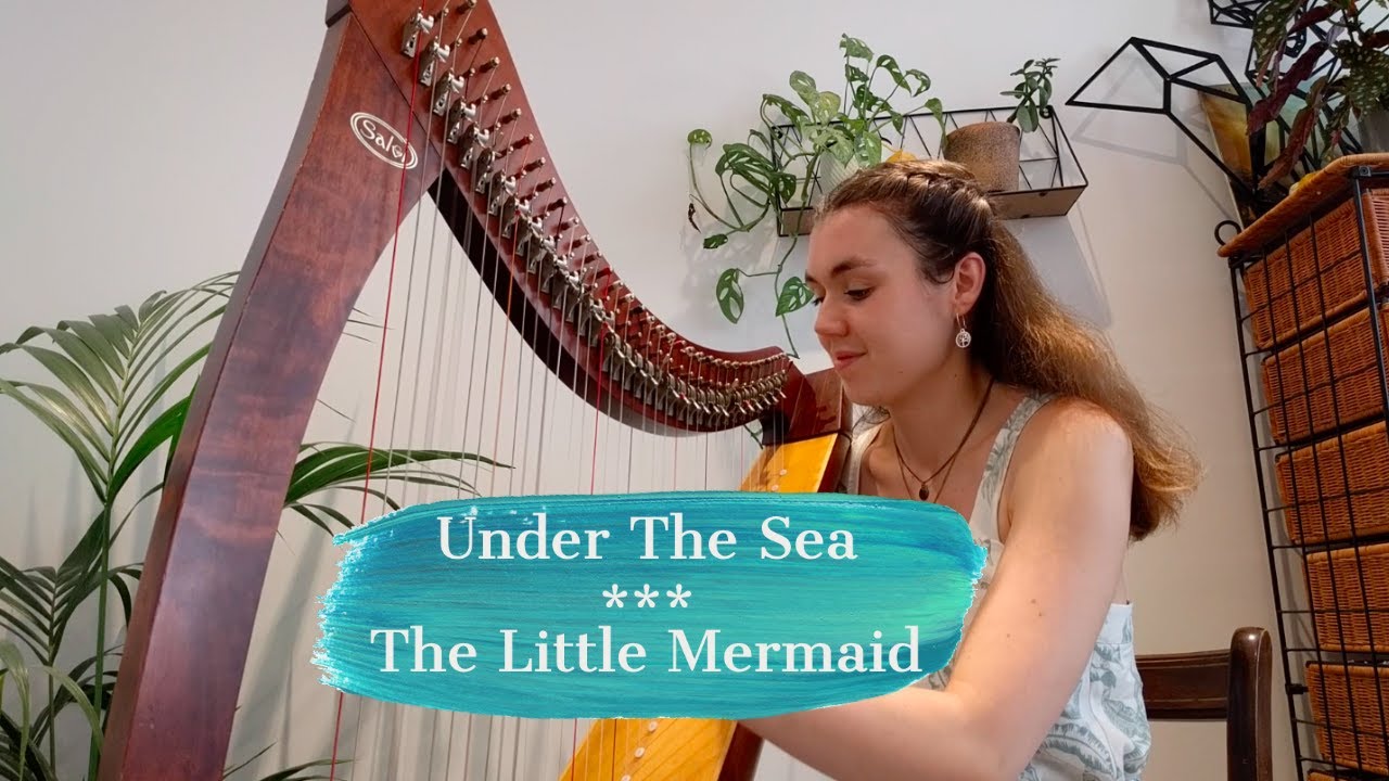Under The Sea - The Little Mermaid (harp cover) - YouTube
