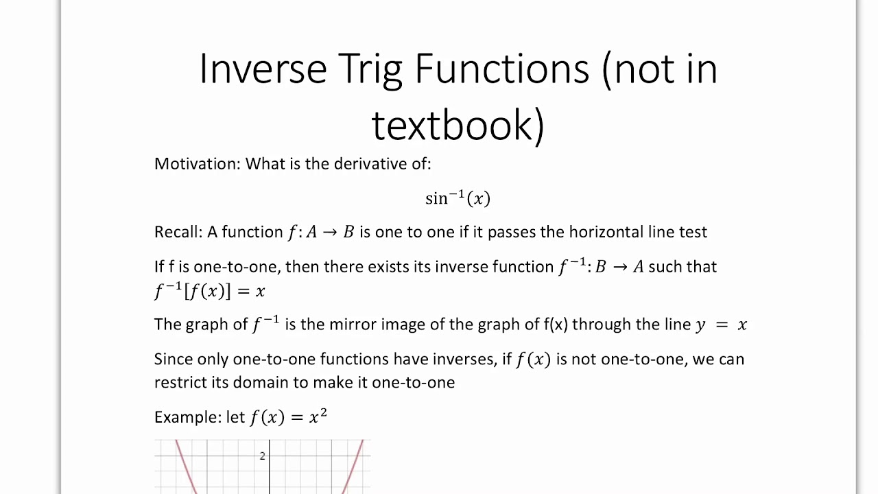 Inverse trig functions - YouTube